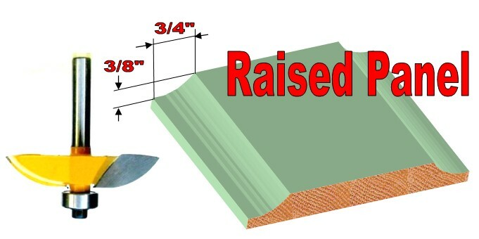 1 pc 1/4" Sh. 2" Dia. Cove Convex Raised Panel and Base Edge Router Bit ...