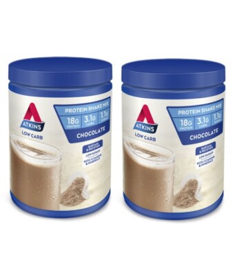 2 x Atkins Low Carb Chocolate Protein Shake Mix 330g | eBay