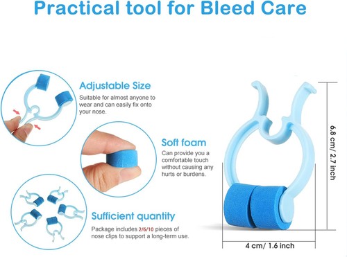 Epistaxis Clip Nose Bleed Stoppers 6 Count Fast Painless First Aid ...