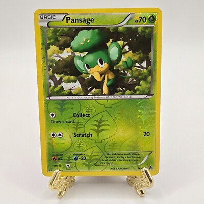 Pansage - 1/98 - Emerging Powers Reverse Holo Pokemon TCG Card | eBay ...