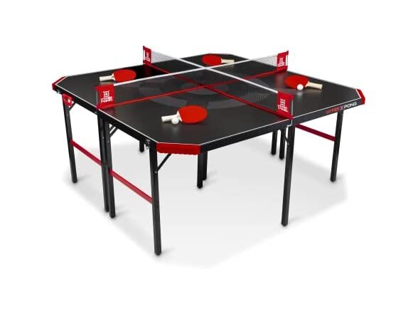 EastPoint Sports Hyper Pong 4-Way Table Tennis Black/Red 1133145AA099D ...