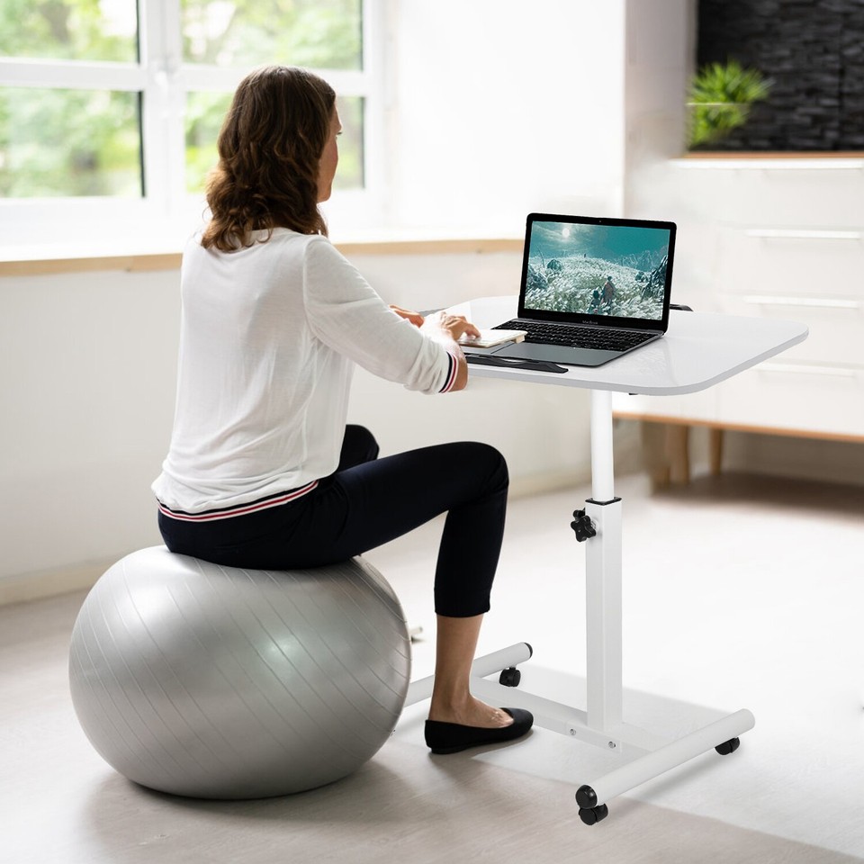 Laptop Desk Rolling Over Bed Table Sofa Office Stand Table Angle Height ...