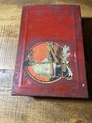 Vintage Gilbert Big Boy Red Metal Tool Chest USA With Stickers | eBay
