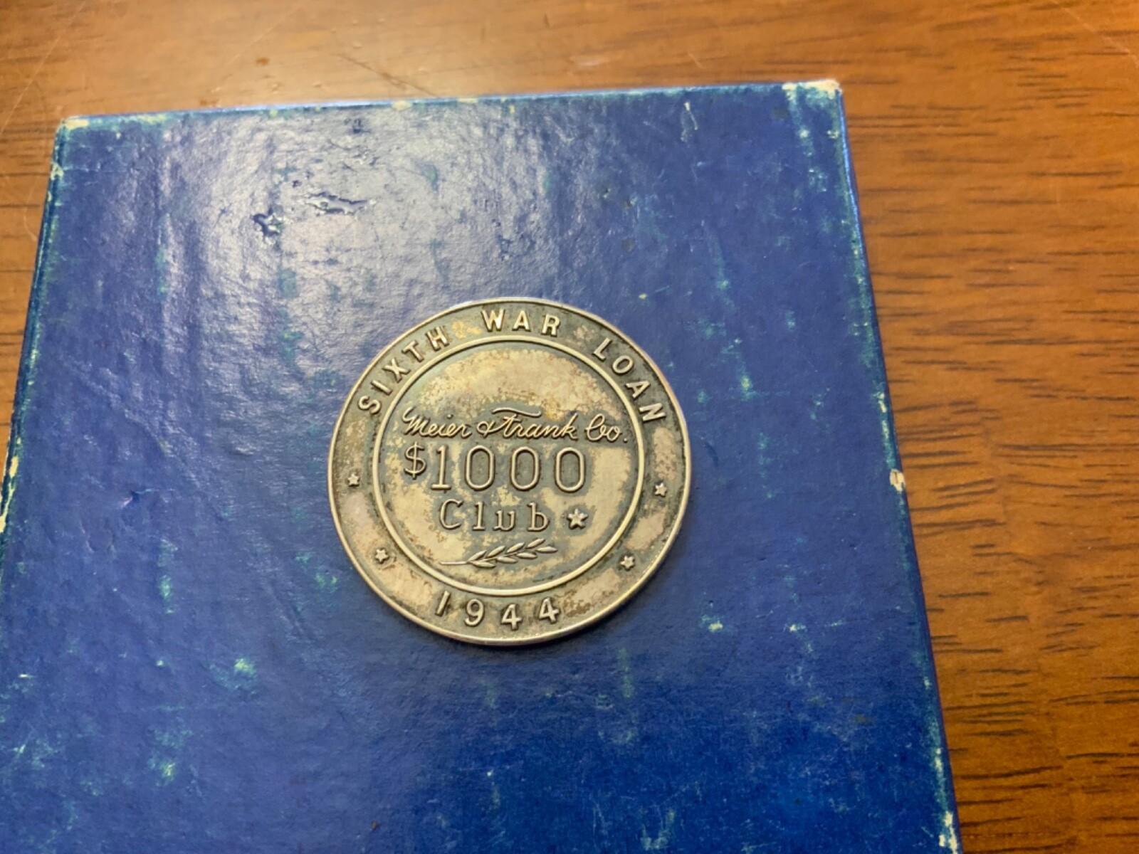 WWII 1944 6th Sixth War Loan $1000 Club Boxed & Named Sterling Coin ...