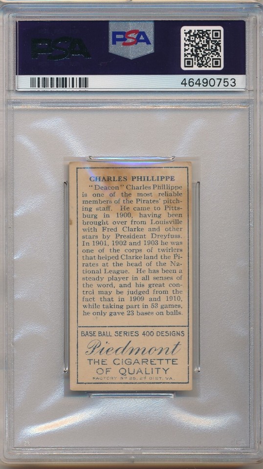 1911 T205 PIEDMONT - C. PHILLIPPE - PSA 4 VG-EX (SVSC) CENTERED! | eBay