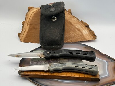 Vintage (1998) Buck Bucklite 444 / 442 2 Knife Tandem Set w/orig Case ...