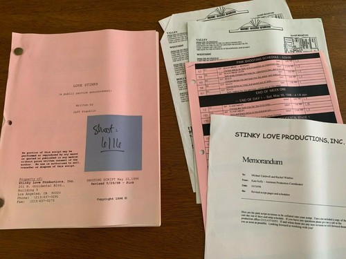 Cast Copy Shooting Script LOVE STINKS Jason Bateman-French Stewart-Tyra ...