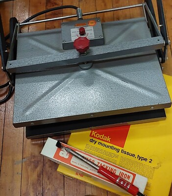 Vintage Technal Model 500 Dry Mount Press, w/ tacking iron works great ...