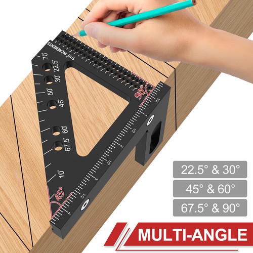 3D Multi-Angle Measuring Ruler Imperial Woodworking Square Ruler ...