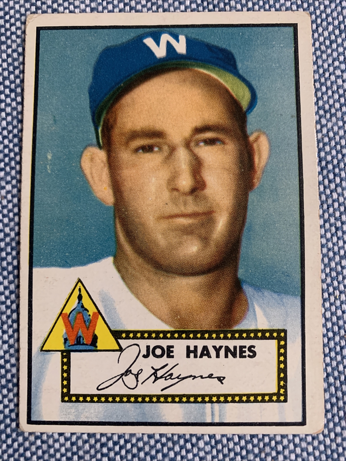 Joe HAYNES 1952 Topps Baseball #145 VG Corner Wear Washington Senators ...