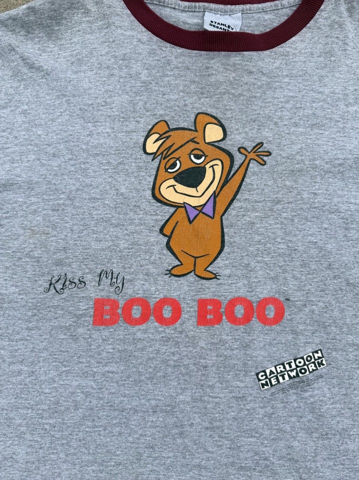 Vintage 1996 Boo-Boo Bear Cartoon Network Stanley Desantis Grey & Red ...