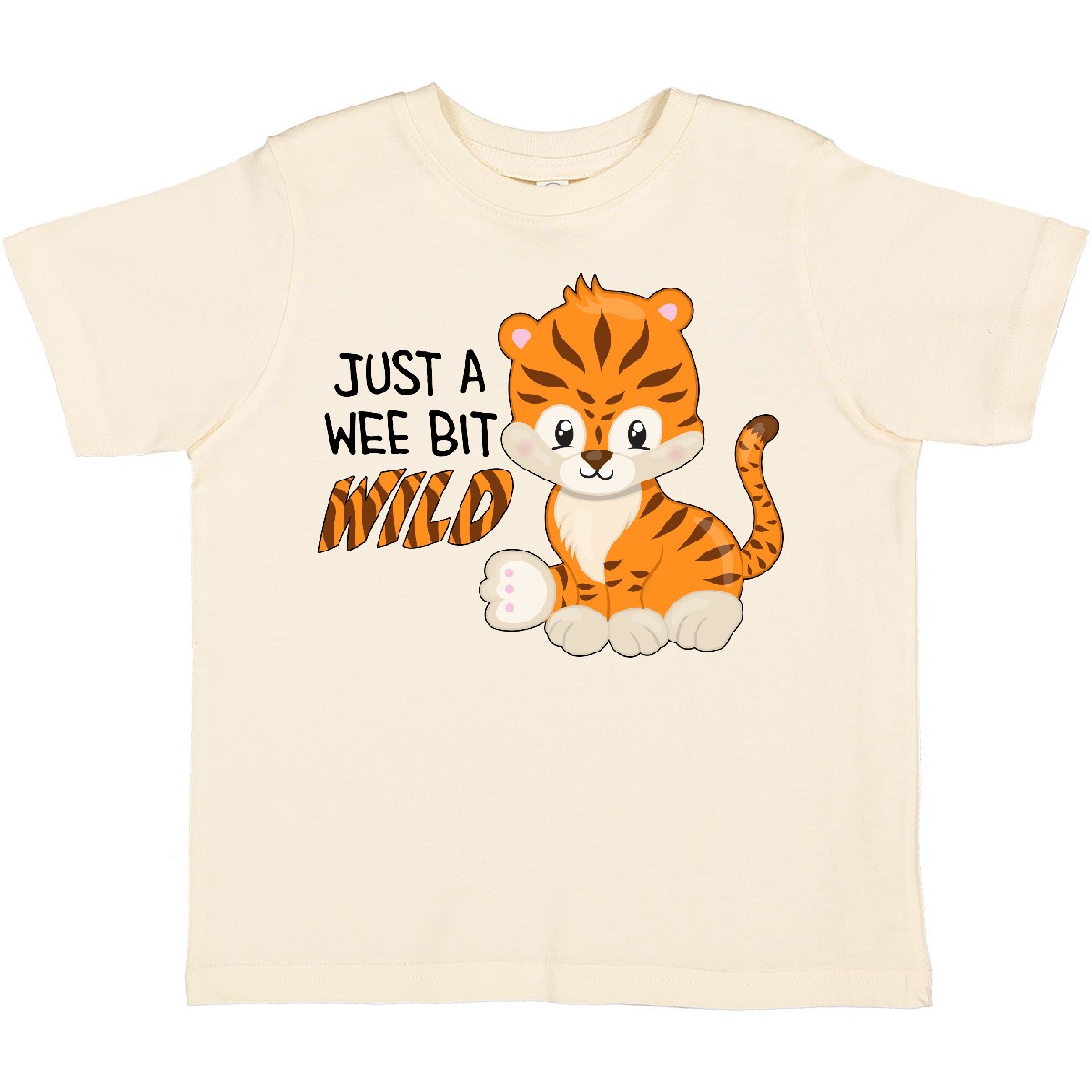 Inktastic Just A Wee Bit Wild- Cute Tiger Cub Toddler T-Shirt Animals ...