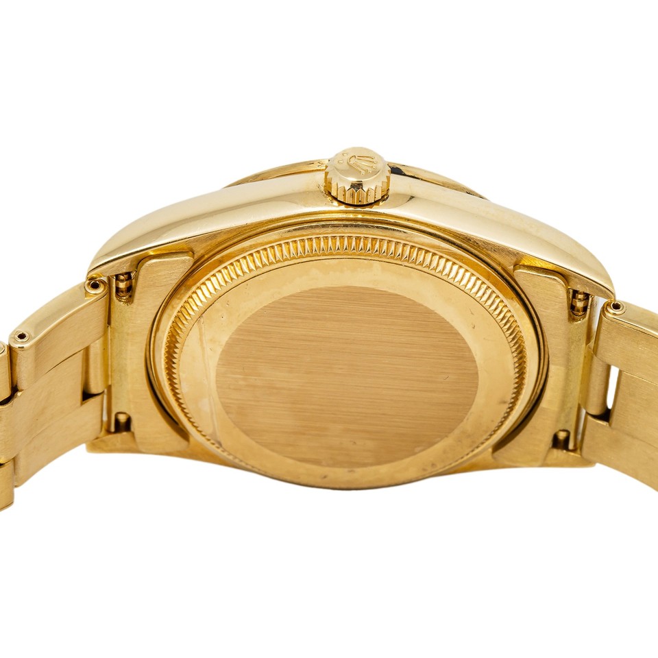 Rolex Oyster Perpetual 14208 18k Yellow Gold Champagne Dial Auto Men ...