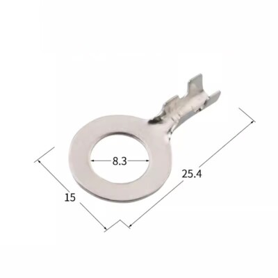100pcs 8mm circular automotive terminal block O-shaped joint 18AWG ...