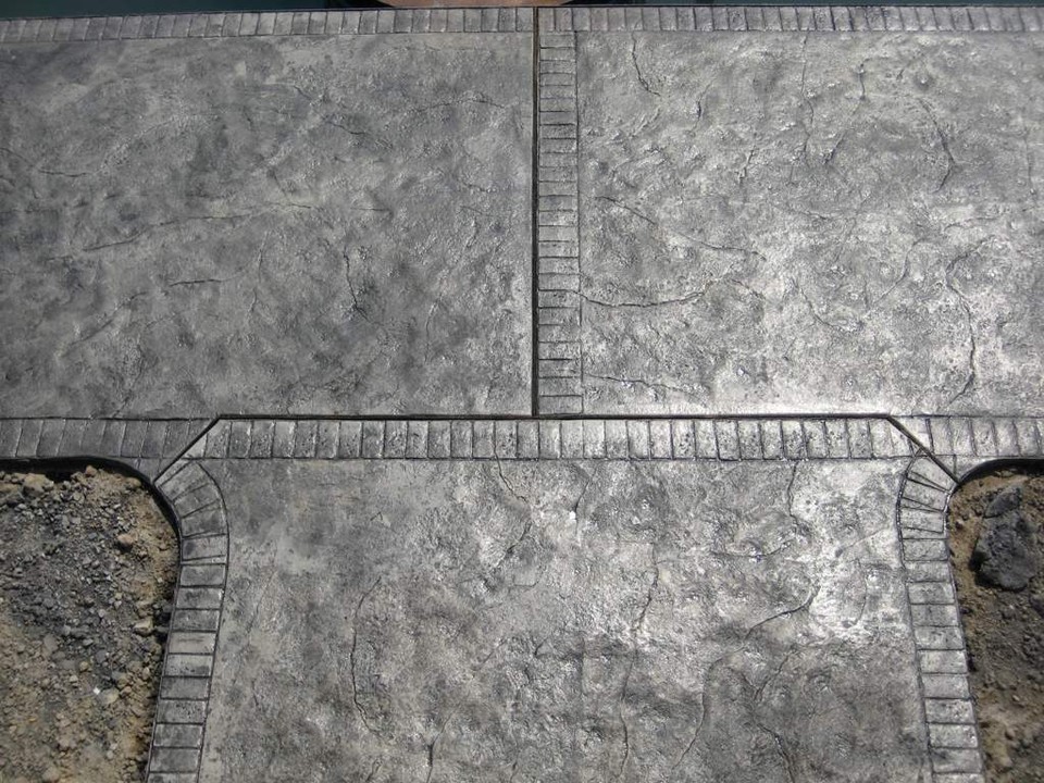 Slate Seamless Texture Stamp Mat Skin 3' Concrete Cement Stamping Tools ...