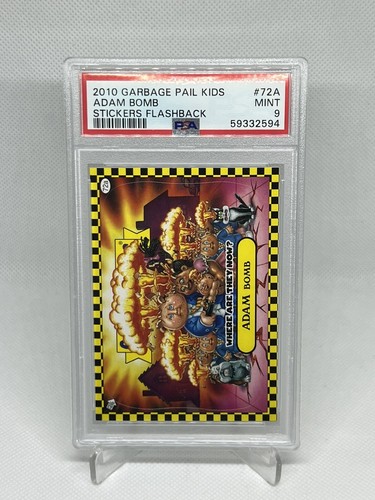 2010 Garbage Pail Kids Stickers Flashback Adam Bomb #72a PSA 9 | eBay
