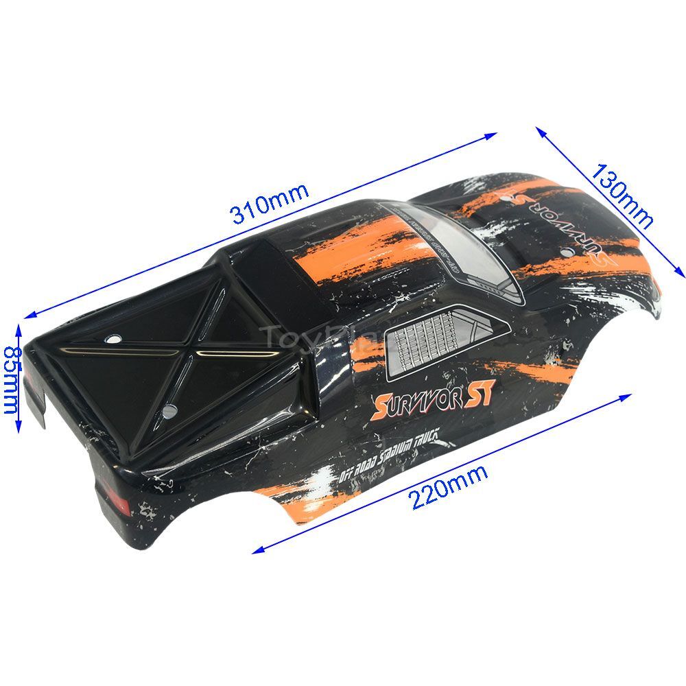 Haiboxing 12684 Truggy Body Orange for HBX 1/12 RC BTruck 12811B 12812 ...