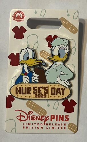 Disney NURSES DAY 2023 pin, Donald and Daisy Duck NEW on card limited ...