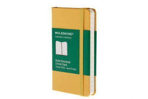 Moleskine Classic Notebook, Extra Small, Ruled, Orange Yellow, Hard ...