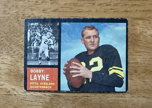 Bobby Layne 1962 Topps #127 Pittsburgh Steelers Canton HOF | eBay