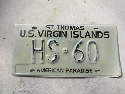 U.S. Virgin Islands ST. Thomas license plate # HS - 60 | eBay