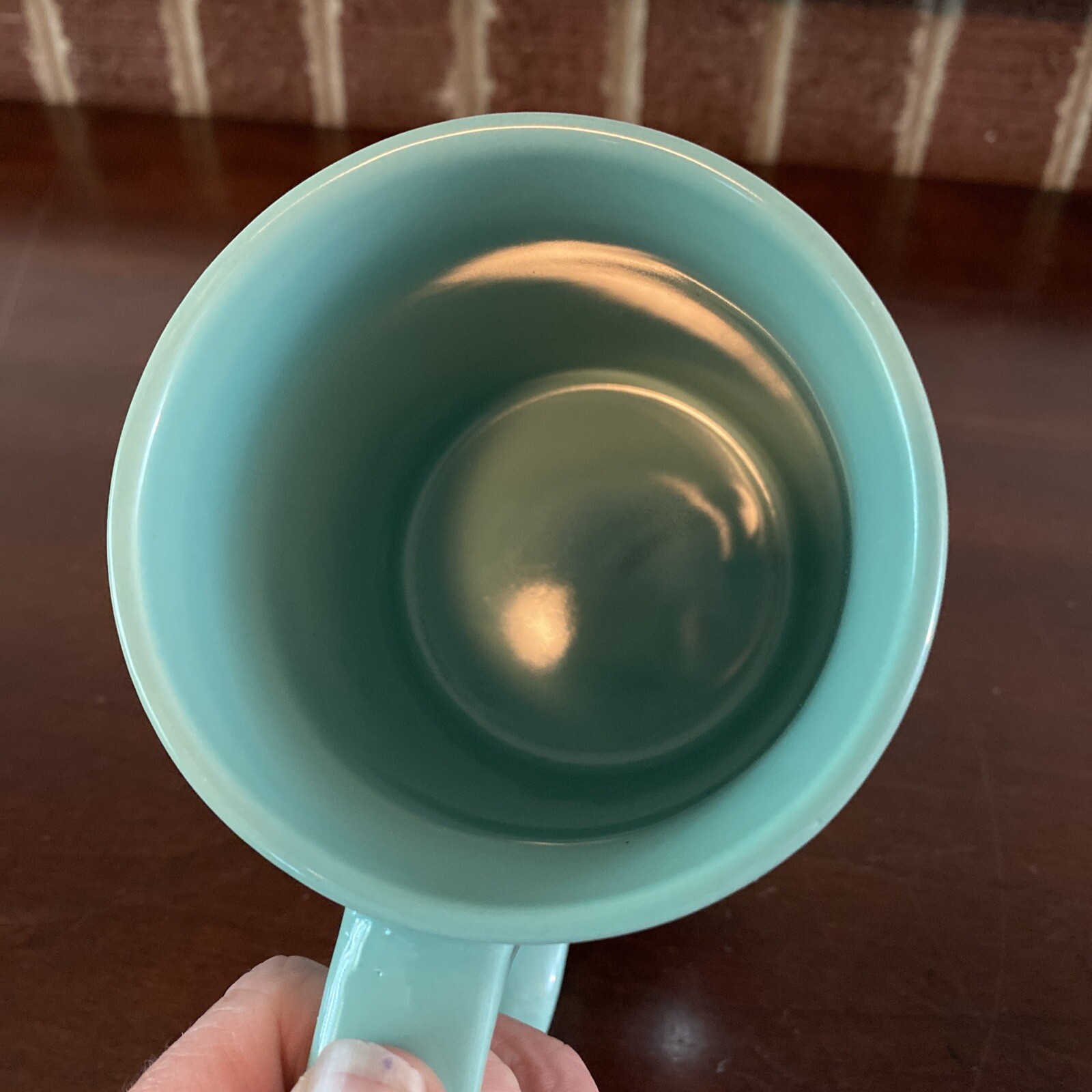 EUC Starbucks 2019 Square Handle Mug W. Green Pink Holographic Hills ...