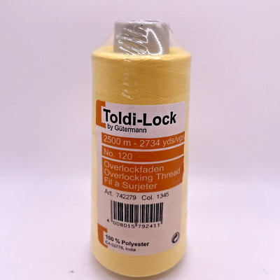 Overlocking Yellow Thread Toldi-Lock by Gutermann 2500m / 2734 Yards ...