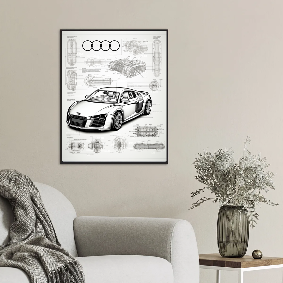 Audi R8 Poster- Audi R8 Patent Print, Audi svg, Audi R8 Art, Audi R8 ...