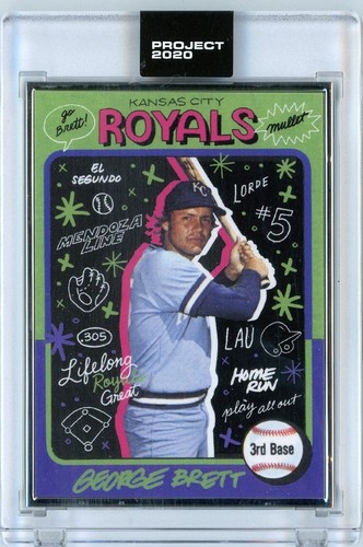 TOPPS PROJECT 2020 - GEORGE BRETT - CHANG AP 01/20 Silver Frame #353 ...