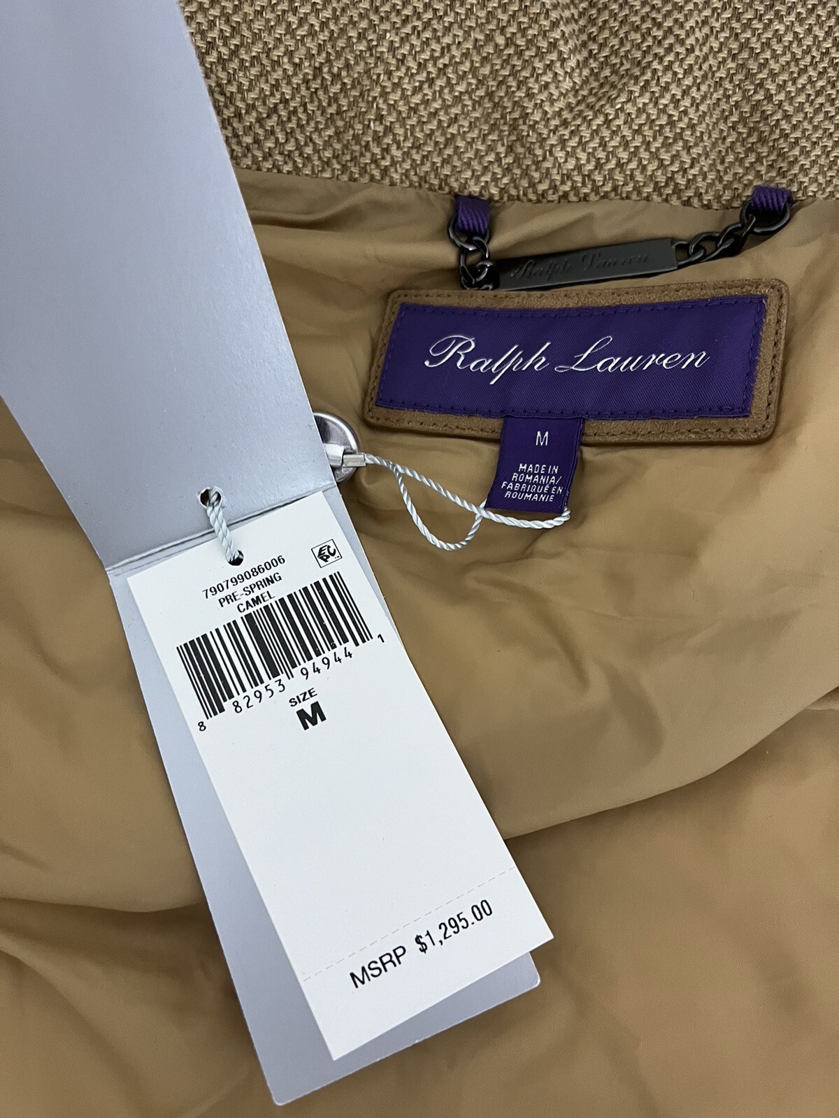 $1295 Ralph Lauren Purple Label Medium Brown Vest Jacket RRL Tweed ...