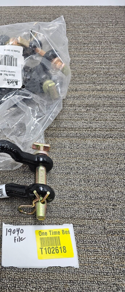 (QTY 5) Koch Industries Forged Twisted Clevis 3/4" Black 4004503 Heavy ...