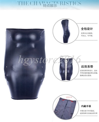 PU Leather Straight Jacket Arm Binder half-body Sack Restraints leg ...
