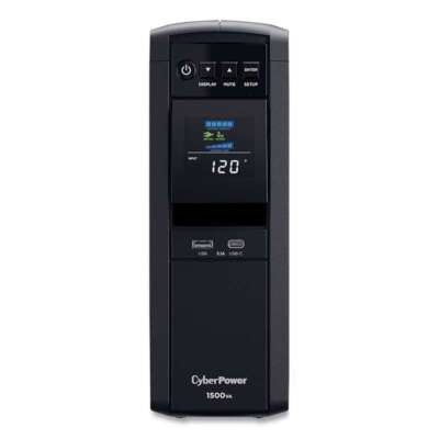 CyberPower PFC Sinewave CP1500PFCLCD UPS Battery Backup, 10 Outlets ...