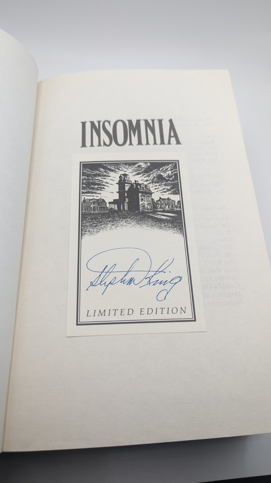 SIGNED FACSIMILE Stephen King Limited Edition Insomnia Hardback | eBay