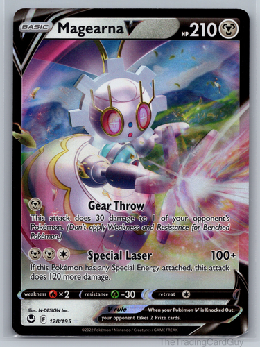 Pokemon TCG - Magearna V Holo Ultra Rare - 128/195 - Silver Tempest NM ...