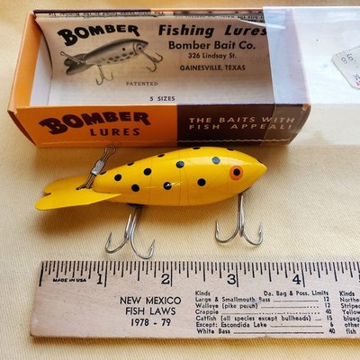 Vtg Bomber Fishing Lure #539 Yellow Dots In Original Box W/insert So ...
