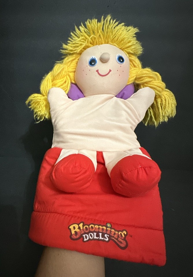 "BLOOMING DOLLS - RED POT" VINTAGE PLUSH TOY FLOWER PUPPET - 1987 - CAP ...