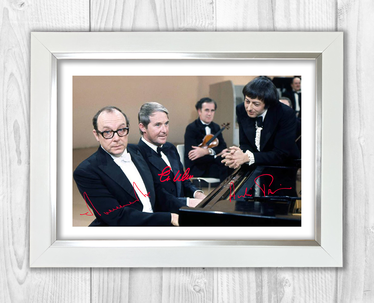 Morecambe & Wise with Andre Previn 5 A4 signed poster Choice of frame ...