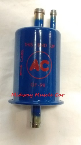 NEW blue with red AC delco logo GF-98 fuel filter Chevy Chevelle ...