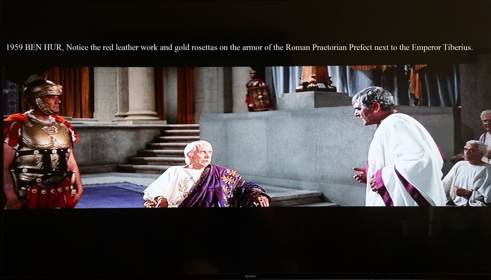 1951 Quo Vadis & 1959 Ben Hur Caesar prop Roman brass decorated armor ...