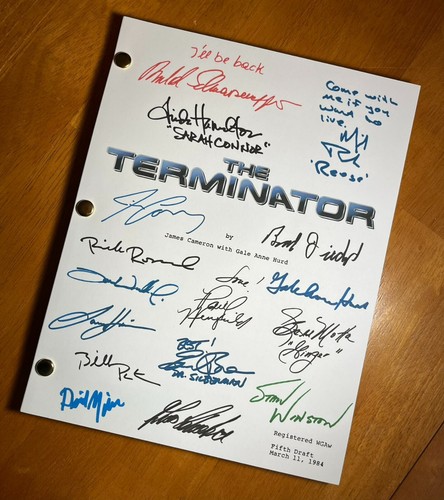 The Terminator Script Signed- Autograph Reprints- 111 pgs- Arnold ...