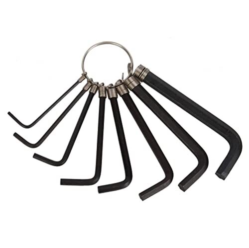 8 pcs Hexagon Key Wrench Set with Keychain Allen Wrench Bike Repair ...