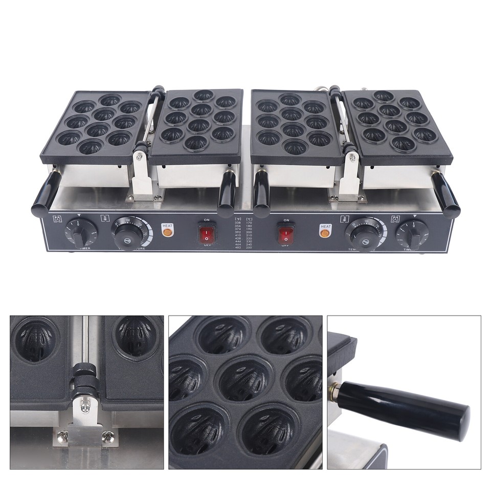 1500W Automatic Walnut Cake Maker Electric Mini Nut Waffle Bread Baking ...