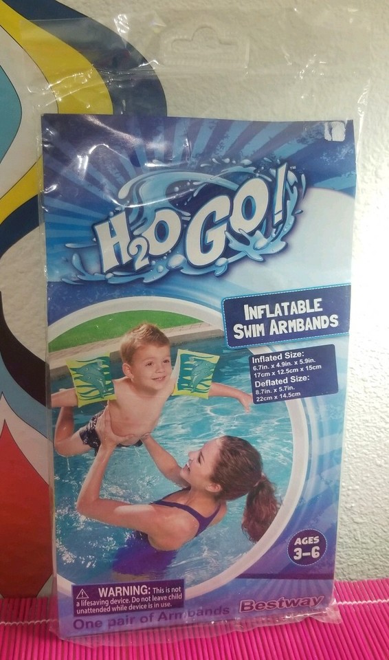 Dolphin Arm Floats Bestway H2O GO Inflatable Swim Armbands Floaties ...