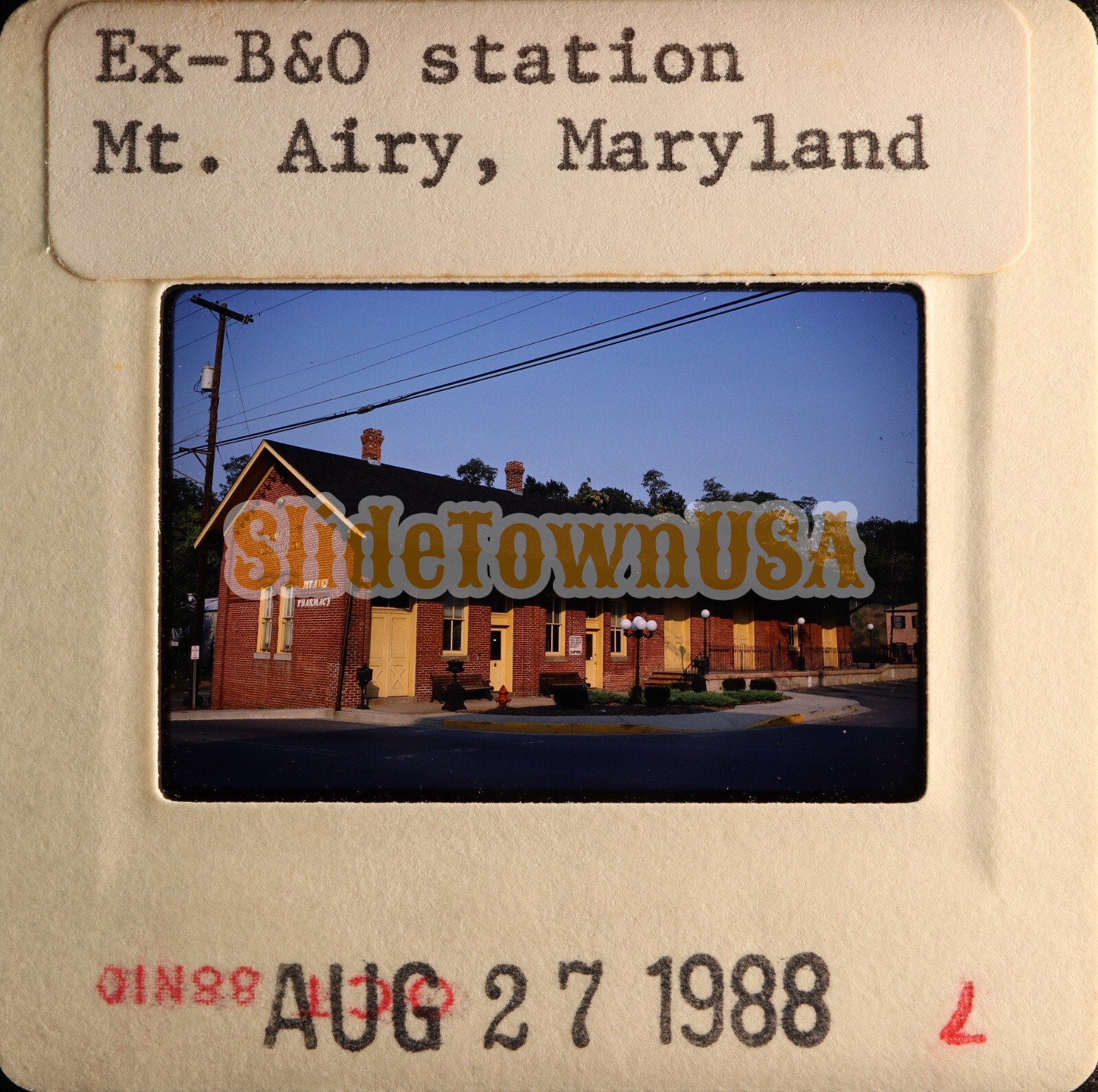 Vtg 1988 Train Slide EX B&O Railroad Station Mt. Airy MD X3N063 | eBay