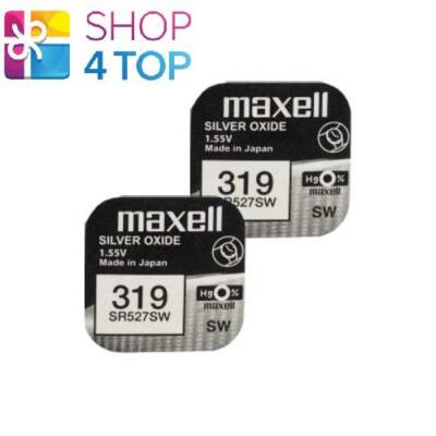 2 MAXELL 319 SR527SW SR64 BATTERIES SILVER 1.55V WATCH BATTERY EXP 2022 ...