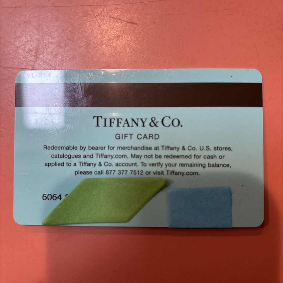 Verified Tiffany & Co Gift Card $50.00 | eBay