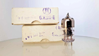 2 x 6J9P-E 6Zh9P-E 70s Soviet Military HF Pentode Tubes = E180F 6688 ...