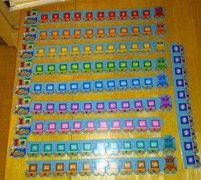Sequencing Counting Toy Train with Numbers, Children incomplete, read ...