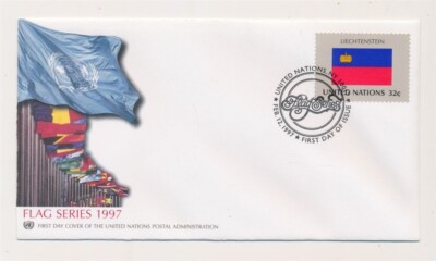 D349183 United Nations New York Bureau FDC Flag Series 1997 ...